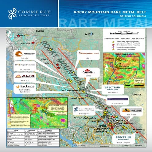 Map (Update): Rare Earth & Rare Metals Projects in British Columbia | PDF
