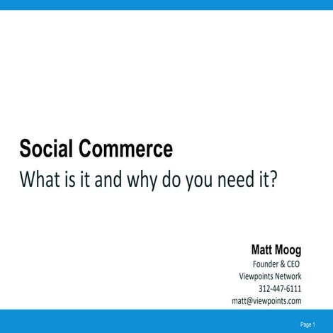 Social Commerce: What is it and why do you need it? | PPT