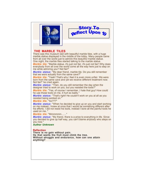 Story To Reflect Upon 133, 134 | DOC