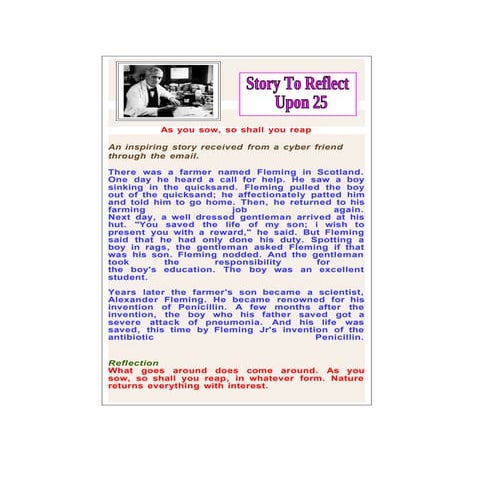 Story To Reflect Upon 25,26 | DOC