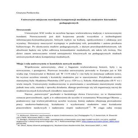 C:\fakepath\uniwersytet a kompetencje medialne | PDF