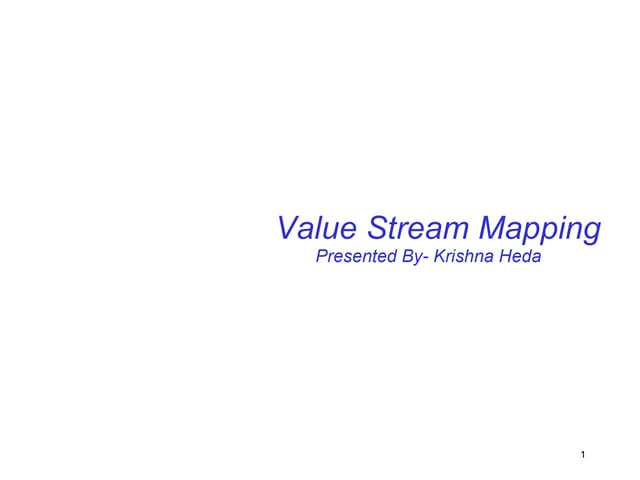 value stream mapping | PPTX
