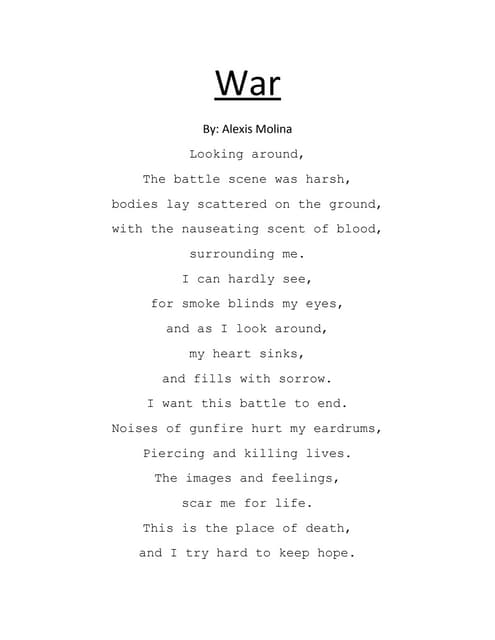 War Poetry Presentation | PPT
