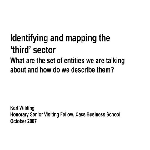 Defining the 'third' sector | PPT