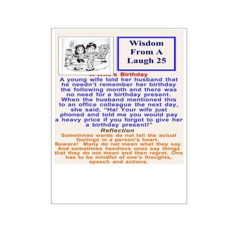 Wisdom From A Laugh 19, 20 | DOC