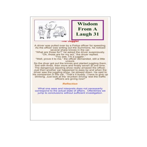 Wisdom From A Laugh 31, 32 | DOC