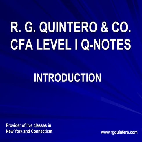 CFA training Methodology at FinTree | PDF