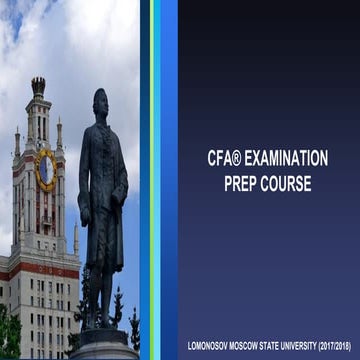 CFA® Exam Prep courses at MSU | PPT