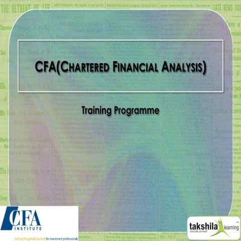 CFA training Methodology at FinTree | PDF