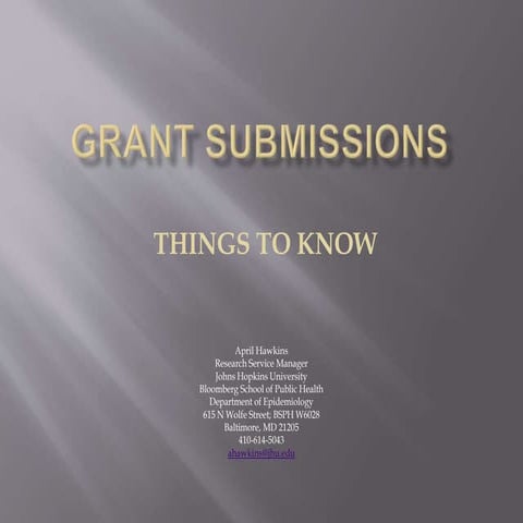 Grant Submissions | PPTX