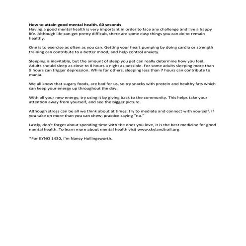 PSA mental health | PDF