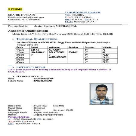 SHAHID resume (1) | DOC