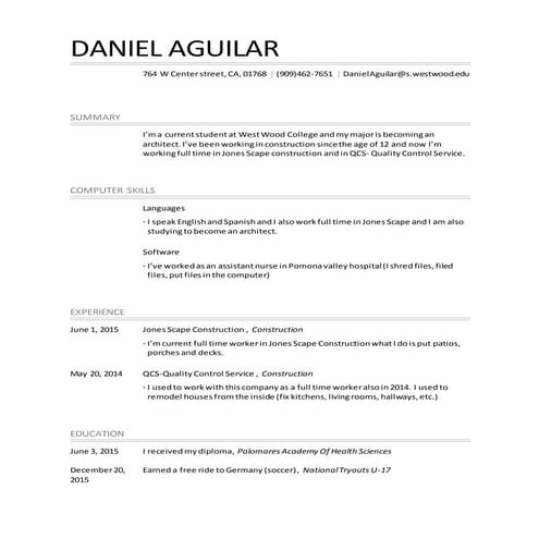 Daniel Aguilar. resume | DOCX