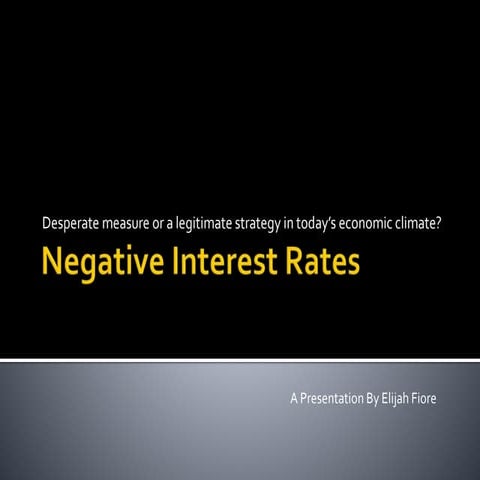 Negative interest rates | PDF