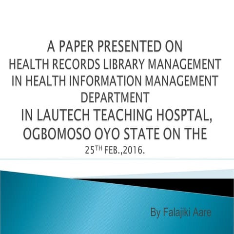 HEALTH INFORMATION LIBRARY | PPT