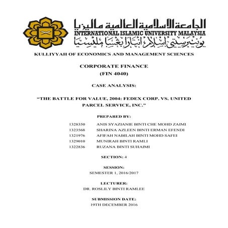 United Parcel Services Organizational Structure | PDF