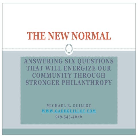 Six Questions in the New Normal | PPT