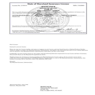 Maryland License | PDF