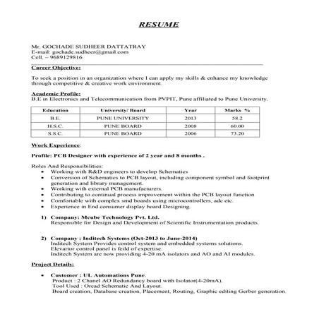 Resume _sudheer gochade1 | DOC | Computing | Technology & Computing