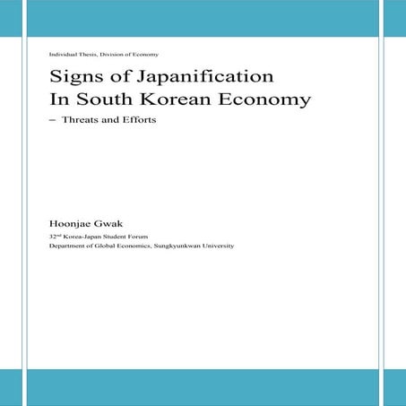 Individual Thesis: Signs of Japanification In South Korean Economy ...