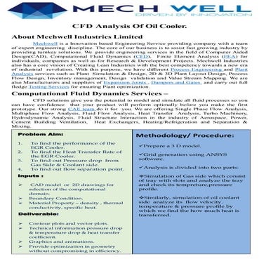 Cfd analysis of oil cooler | PPTX
