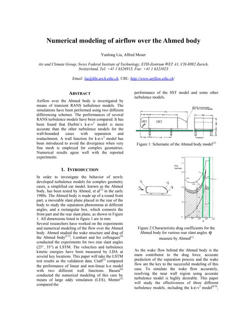 OpenFoam Simulation of Flow over Ahmed Body using Visual CFD software | PDF | Physics | Science