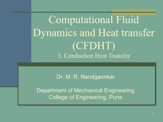 Finite Volume Method for Computational Fluid Dynamics | PPT