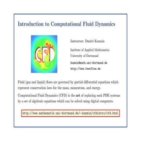 Computational Fluid Dynamics (CFD) | PPTX