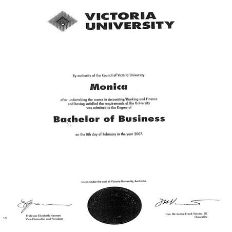 Award Certificates for Victoria University | PDF