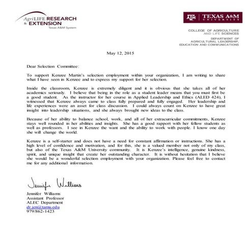 Reference Letter | PDF