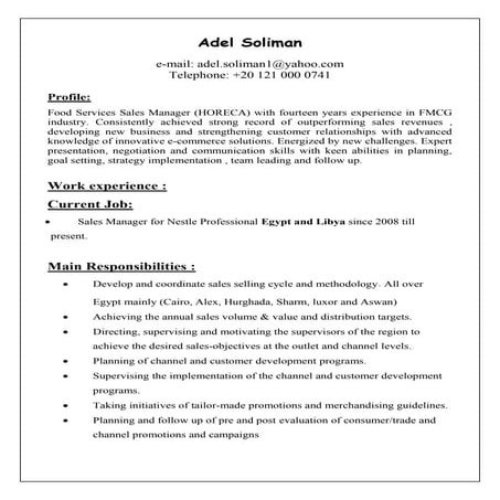 Curriculum Vitae Adel Soliman Pdf Business Administration Business
