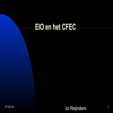 CFEC Jo Reijnders ppt | PPT | Education