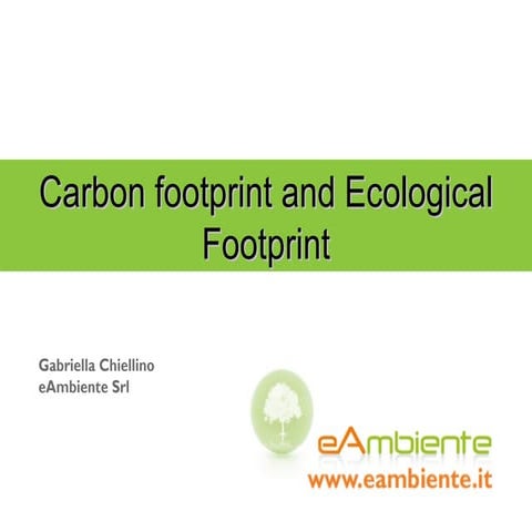 Carbon footprint and Ecological Footprint | PPT