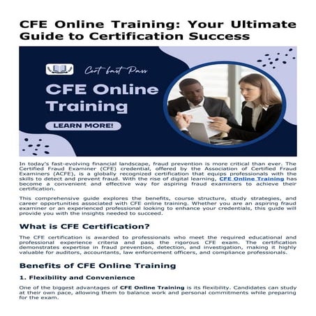 CFE Online Training_ Your Ultimate Guide to Certification Success.docx