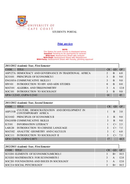 PhD Academic Transcript | PDF