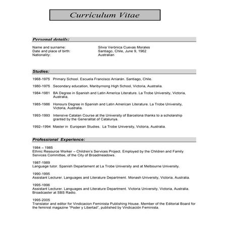 CV 2017 - Silvia Cuevas-Morales -English version | PDF