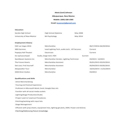 Resume2016 | PDF | Technology & Computing