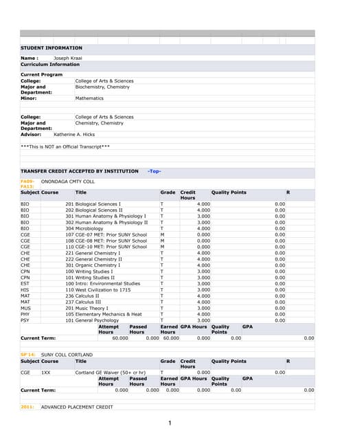 MSC transcript | PDF