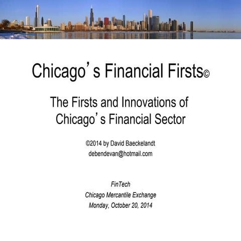 Chicago's Financial Firsts | PDF