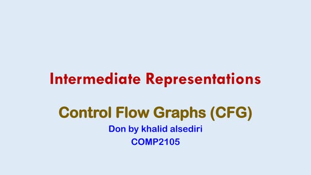Control Flow Graphs Pdf Programming Languages Computing