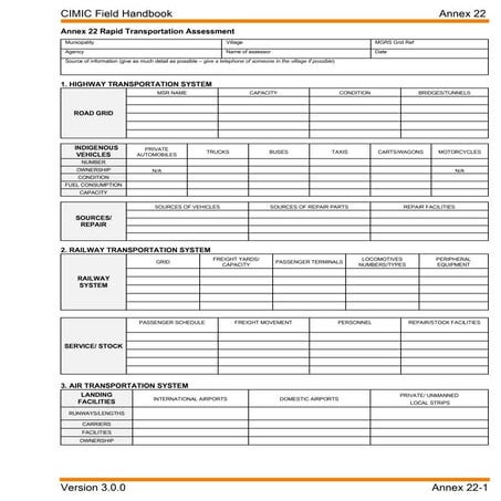 Cfhb annex 22 rapid transportation assessment-vers0.1 | PDF