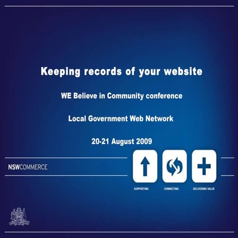 Keeping Web Records | PPT