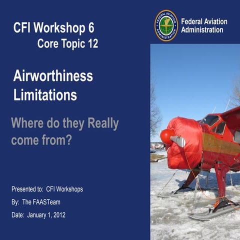 CFI Workshop - Module 6 Aircraft Limitations | PPT