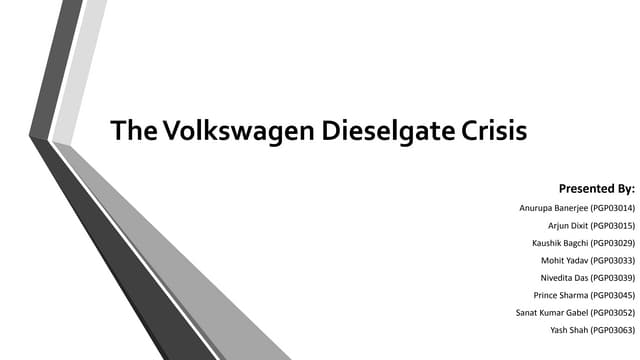 Volkswagen Emission Scandal | PPTX