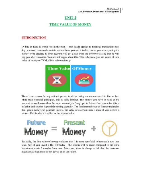 Time value of money ppt. | PPTX | Stocks and Bonds | Personal Investing