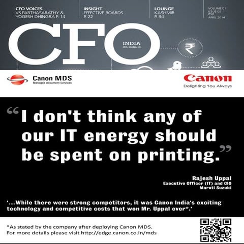 Cfo magazine vol-i-issue-05-april-2014 | PDF