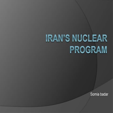 Iran's Nuclear Program | PPT
