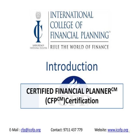 Certified Financial Planner (CFP) Certification Course | PPTX