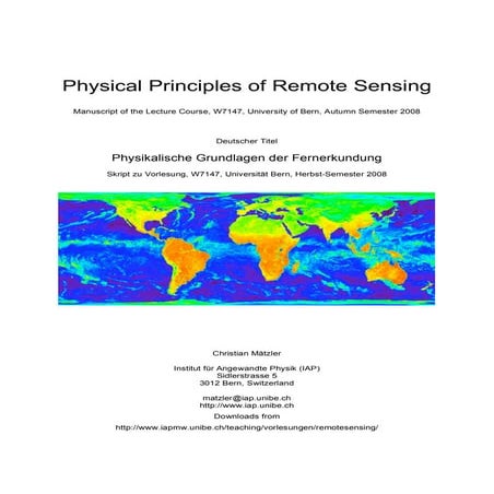Physical Principles of Remote Sensing | PDF