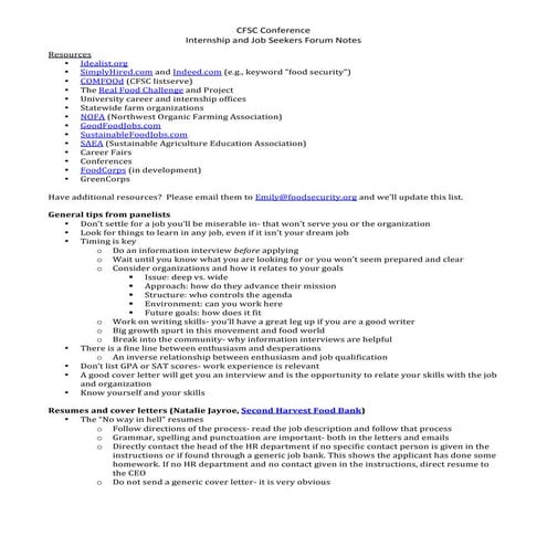 Job Forum - Notes | PDF
